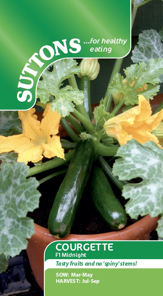 SUTTONS Suttons Courgette F1 Midnight Seeds - Squash