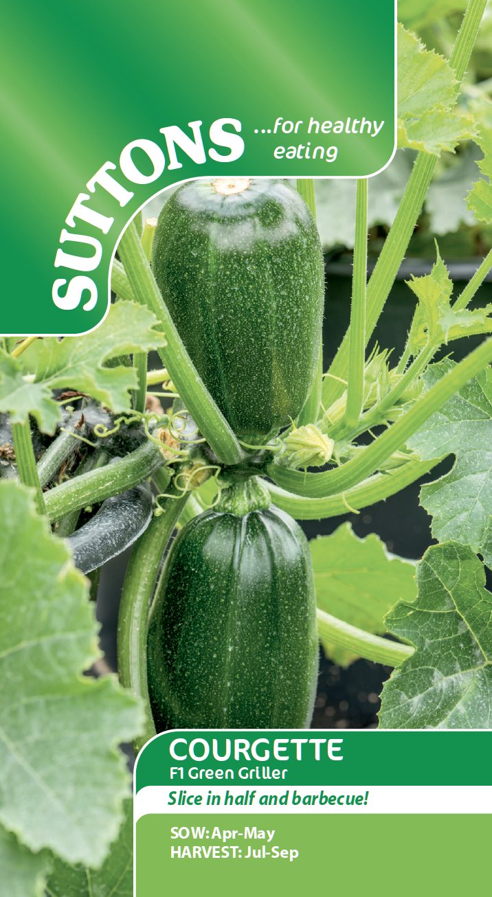 SUTTONS Courgette Green Griller Seeds - Squash