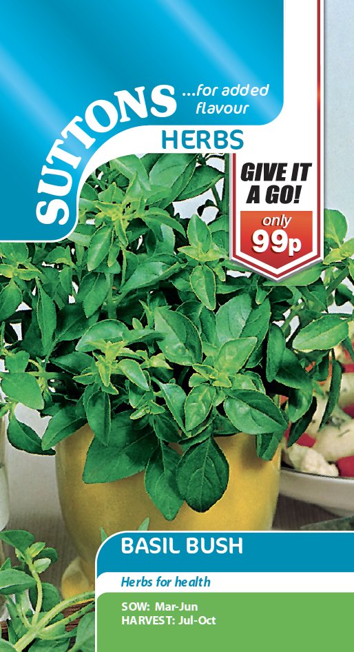 SUTTONS Suttons Basil Bush Seeds - Herbs