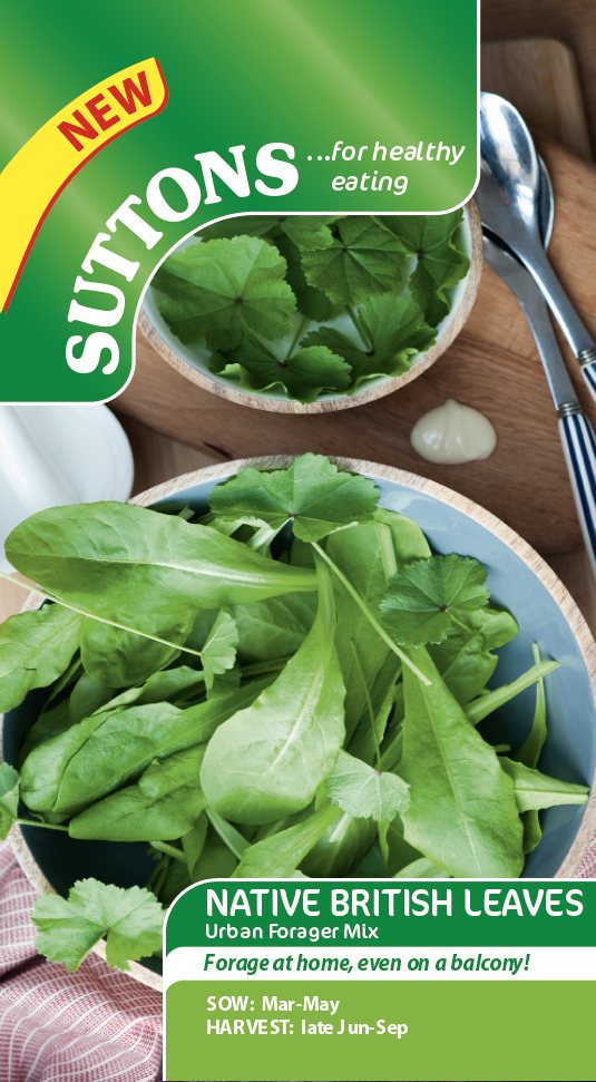 SUTTONS Native British Leaves Urban Forager Seeds - Salad