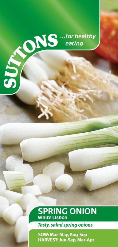 SUTTONS Spring Onion White Lisbon Seeds - Leeks & Onions