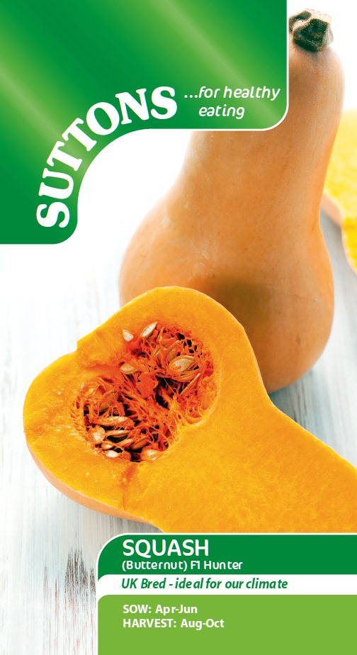 SUTTONS Squash F1 Butternut Hunter Seeds - Squash