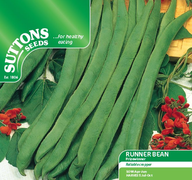 SUTTONS Runner Bean Prizewinner Seeds - Beans & Peas