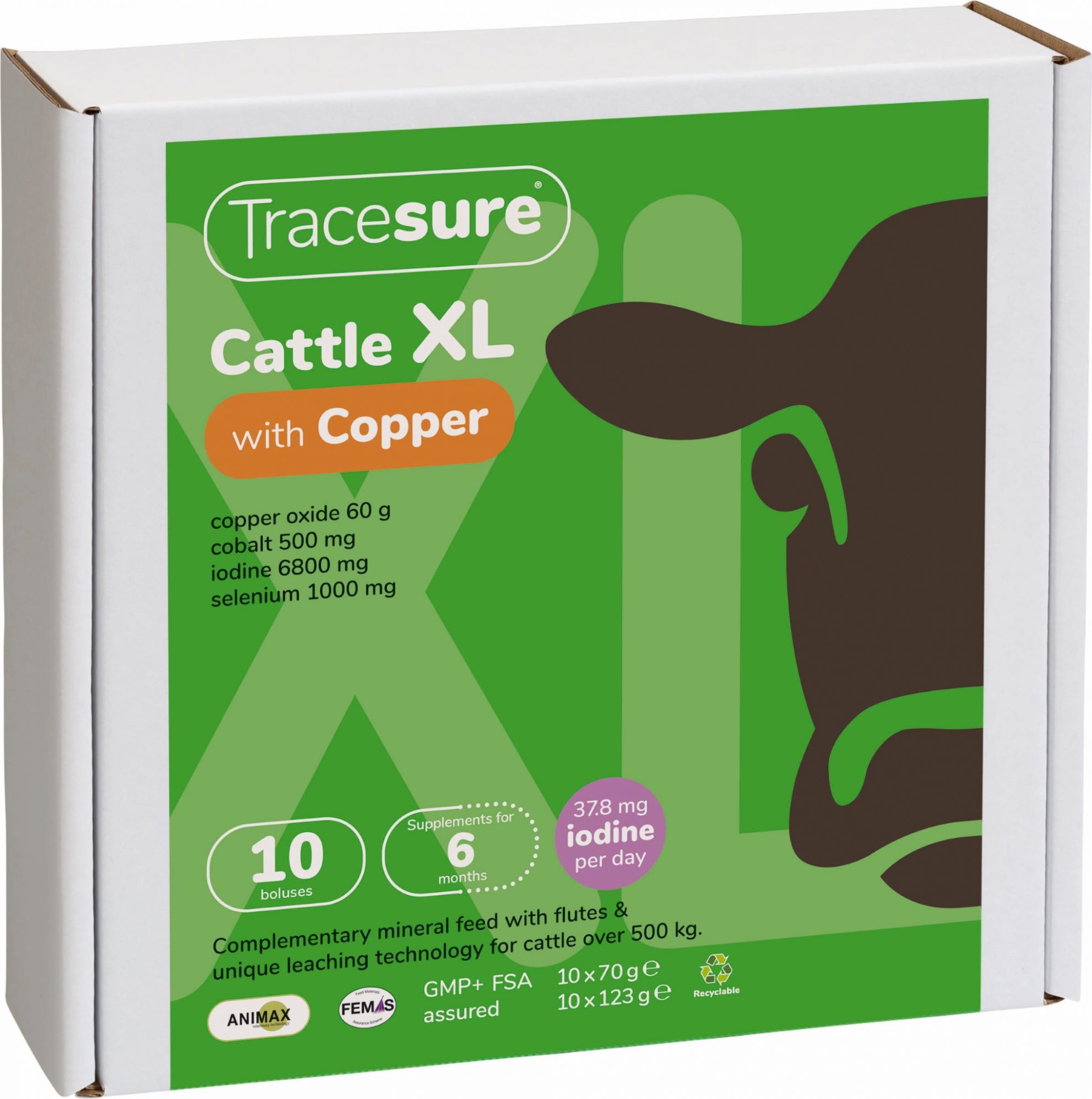 Tracesure Cattle XL With Copper 10 Pack - Cattle Supplement