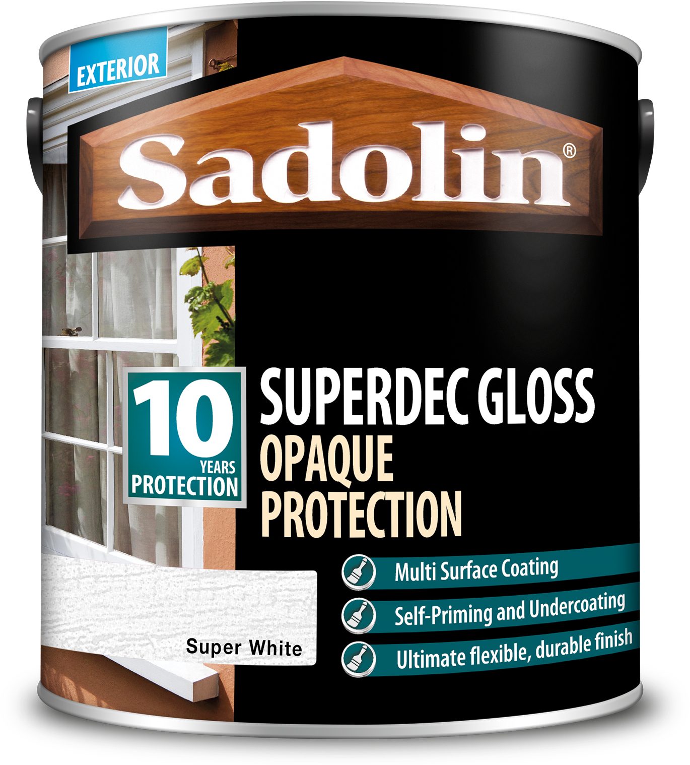 Sadolin Superdec Gloss White Opaque Wood Protection Paint