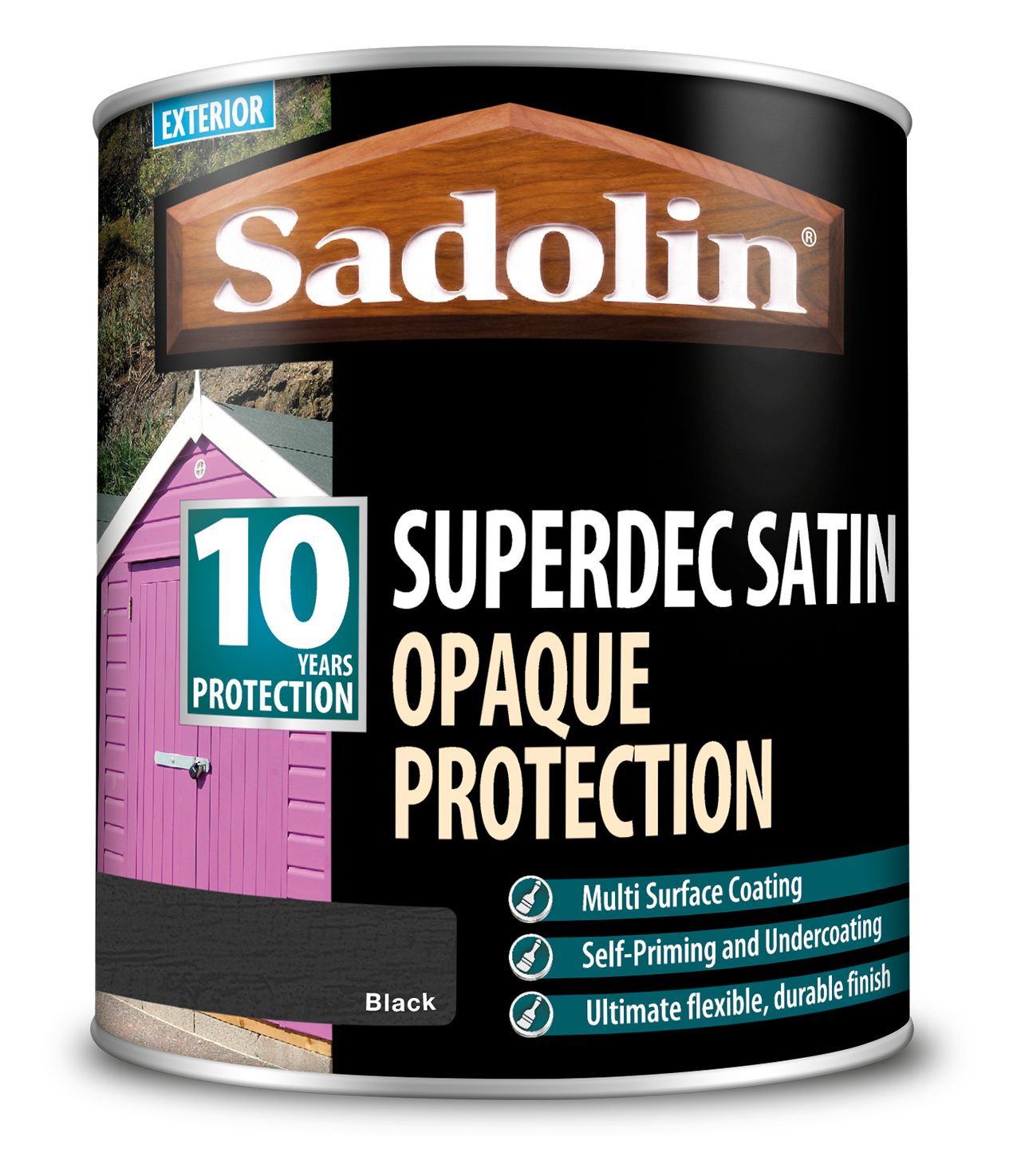 SADOLIN Sadolin Superdec Opaque Wood Protection Satin Black - Wood Paints