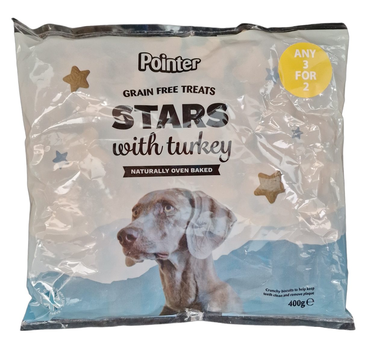 POINTER Pointer Grain Free Turkey Stars 400g - Biscuits