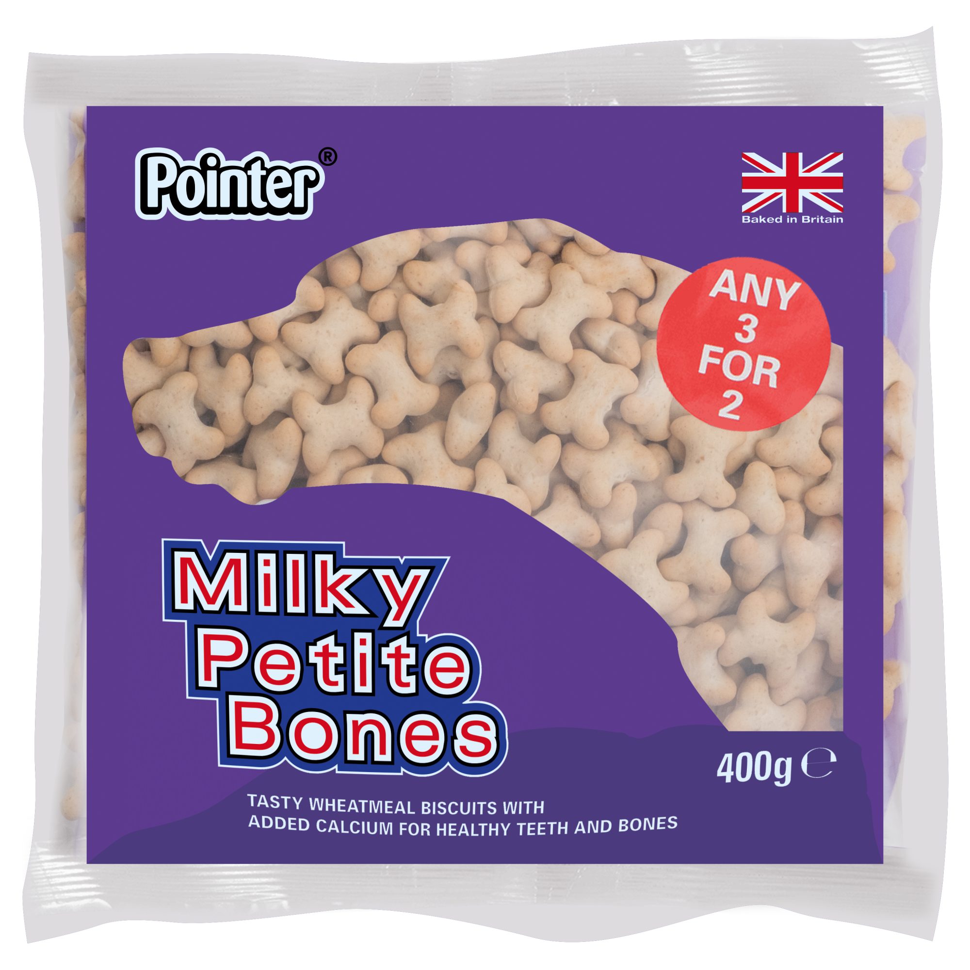 POINTER Pointer Milky Petite Bones 400g - Biscuits