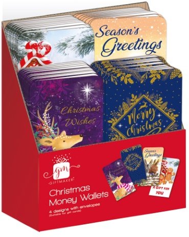 Xmas Contemporary Money Wallet Assorted - Christmas Cards