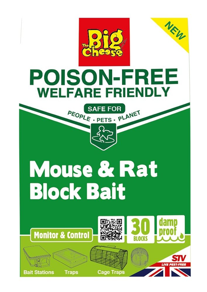 The Big Cheese Poison Free Block Bait 30 Pack - Rodent Baits