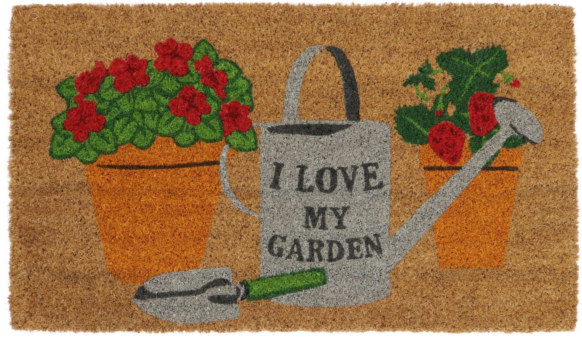 JVL Coir I Love My Garden Mat 40 x 70cm - Entrance Accessories