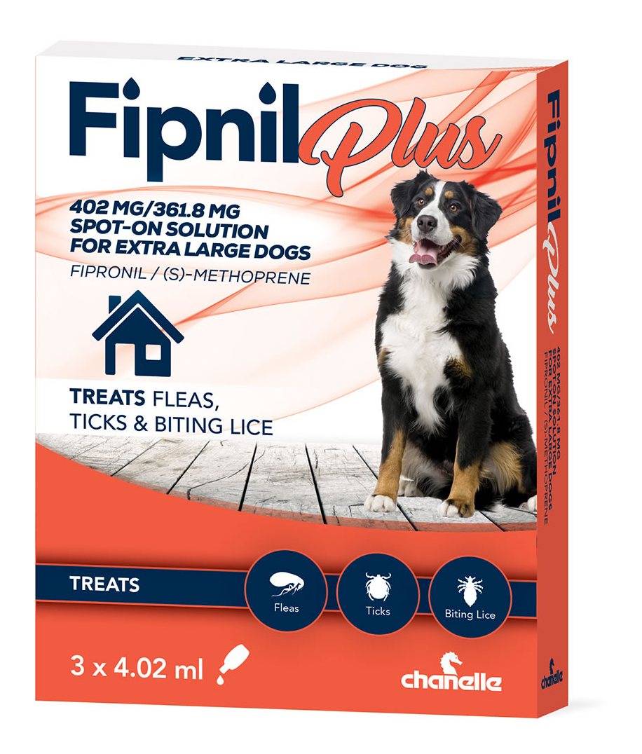 Chanelle Fipnil Plus Spot-On For Dogs 3 Pipette - Flea, Tick & Worm ...