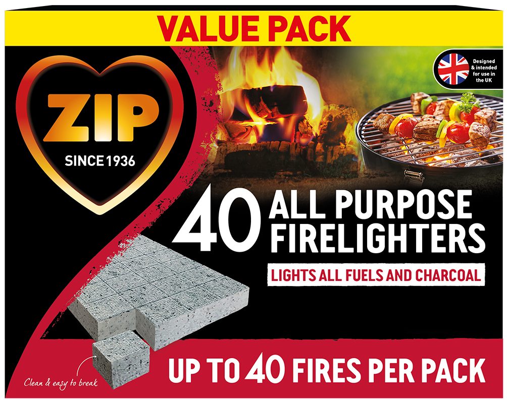 ZIP Zip Firelighter Block 40 Pack - Heating Accessories