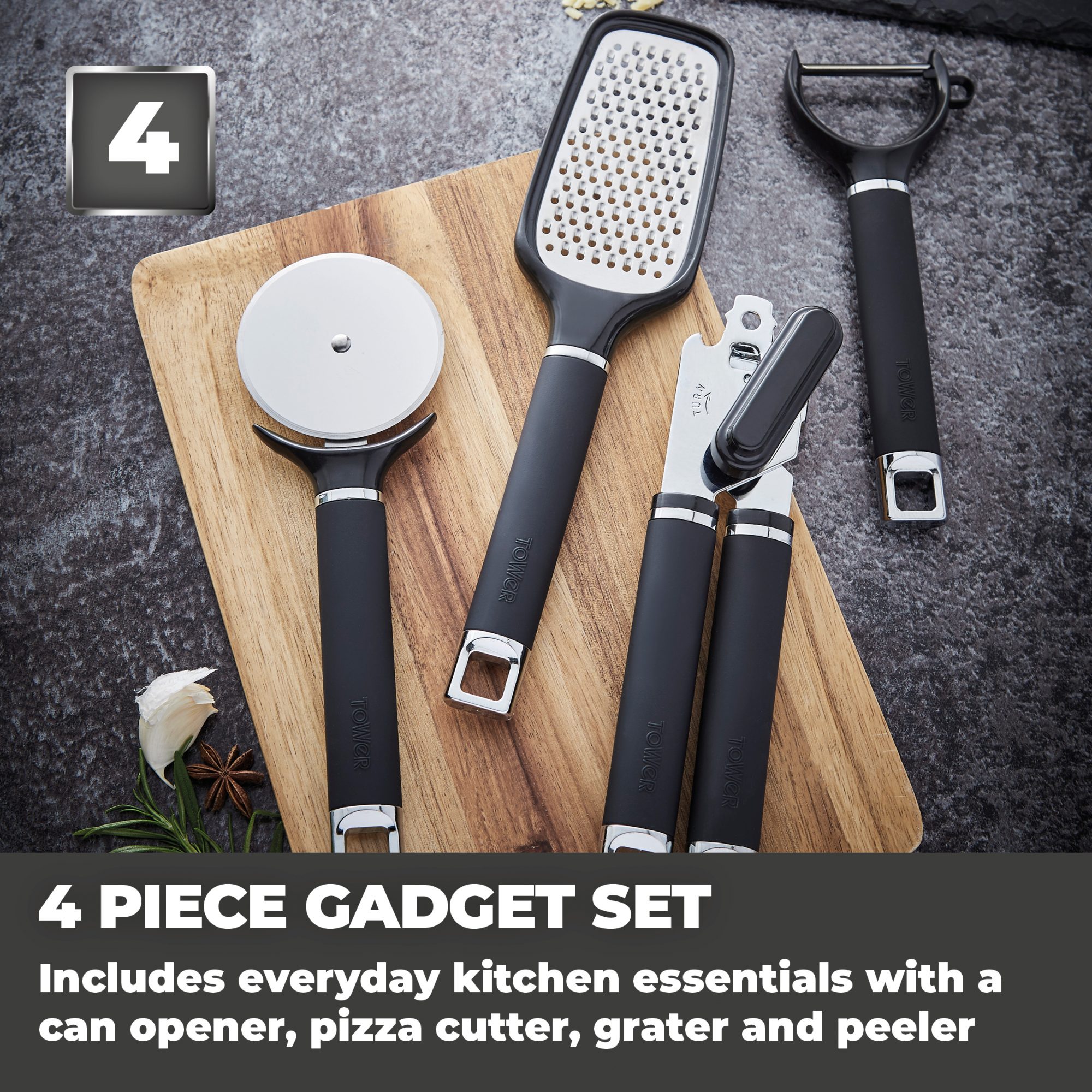 TOWER Tower Precision Gadget Set 4 Piece - Utensils - Mole Avon