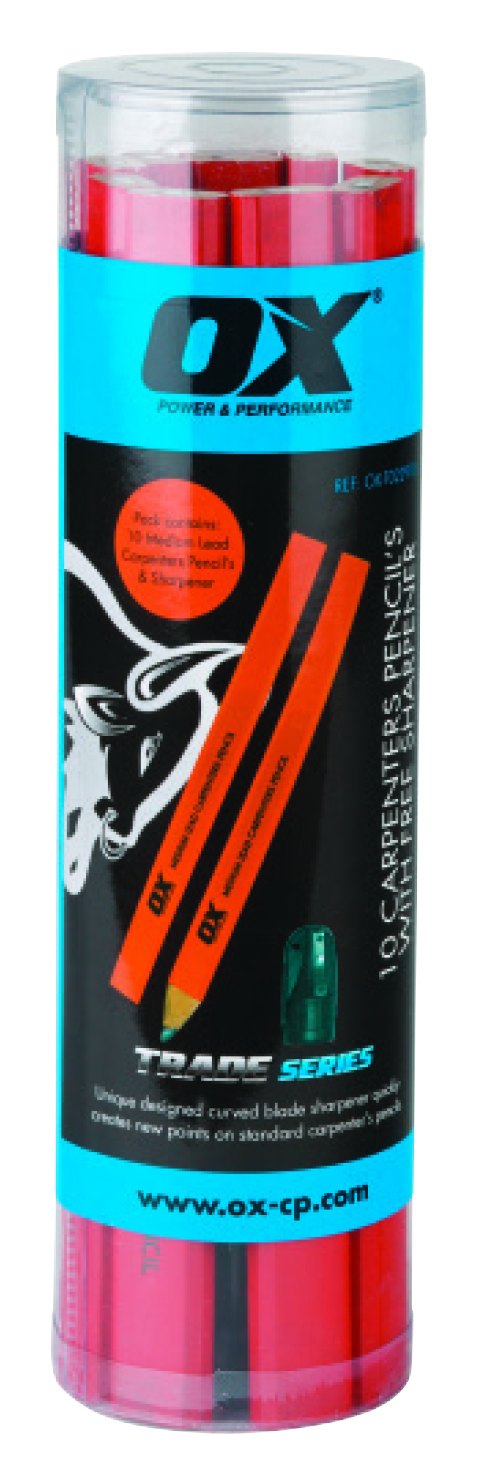 Ox Tools Ox Carpenters Pencils 10 Pack - Measuring