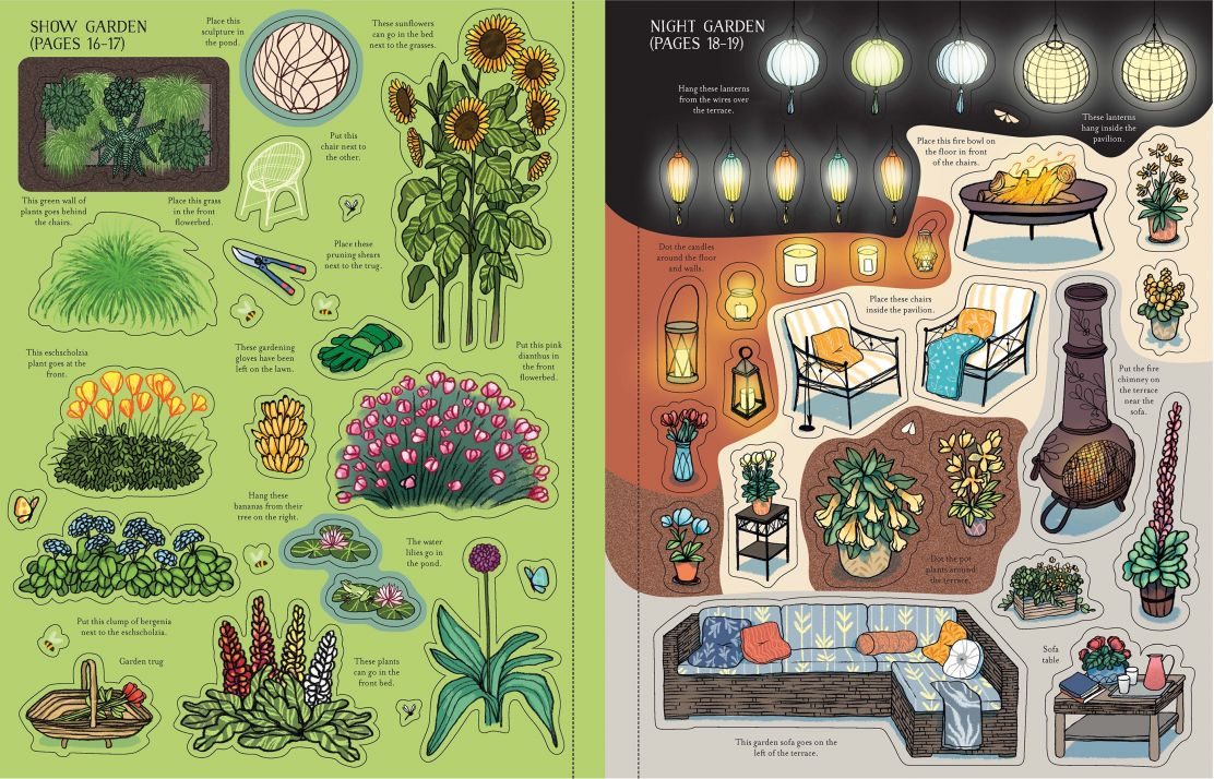 USBORNE Usborne Garden Centre Sticker Book - Books - Mole Avon