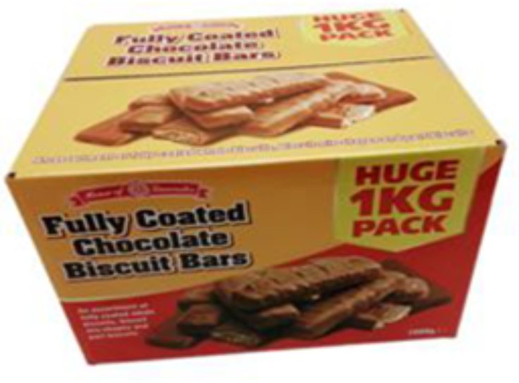Fully Coated Chocolate Broken Biscuit Bars 1kg - Biscuits & Cakes