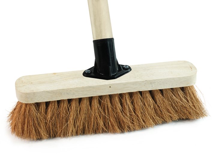 Brushware Natural Coco Brush With Plastic Socket & Handle - Brooms ...