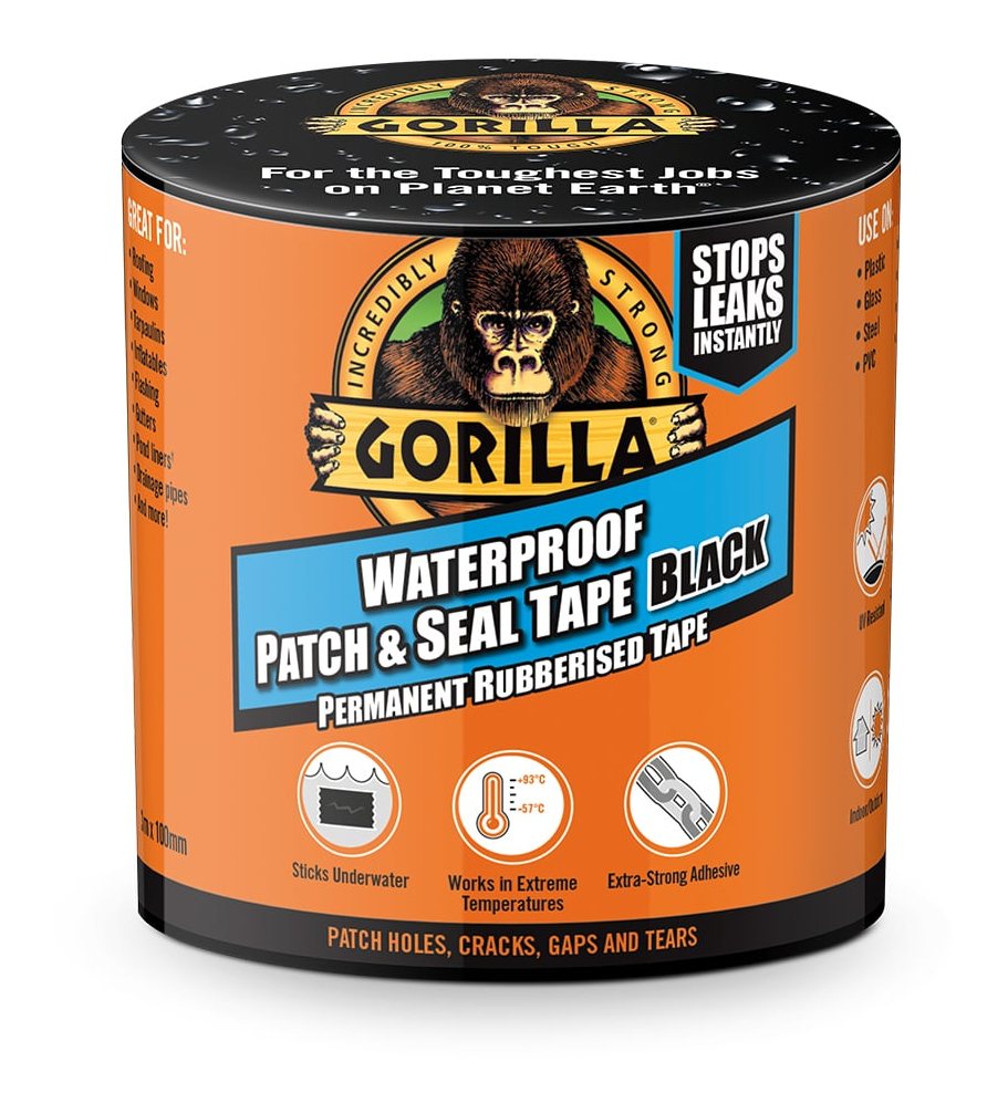 Gorilla Glue Gorilla Waterproof Patch Seal Black Tape 3.2m Tapes