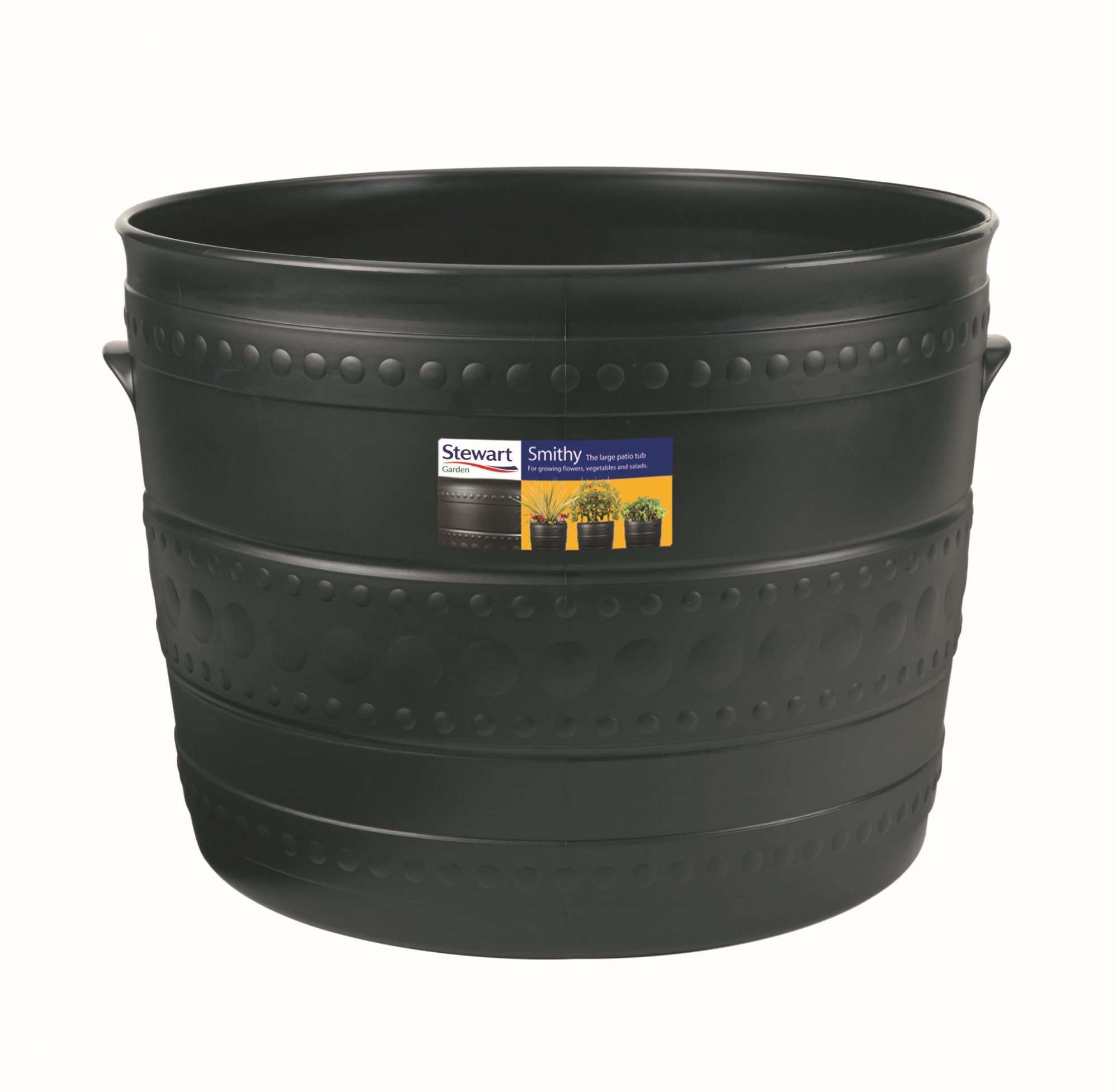 STEWART Stewart Patio Pot 50cm Black - Outdoor Pots