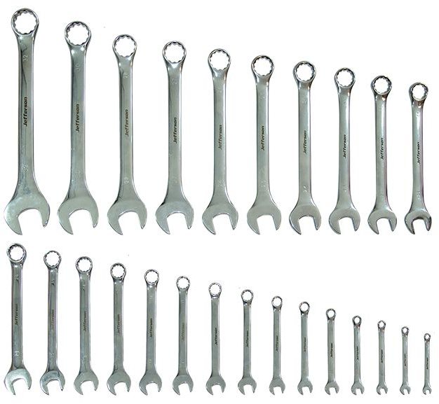 Jefferson Tools Jefferson Combination Spanner Set 25 Piece - Spanners ...