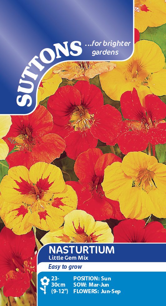 SUTTONS Suttons Nasturtium Little Gem Mix Seeds - Spring/Summer Flowers