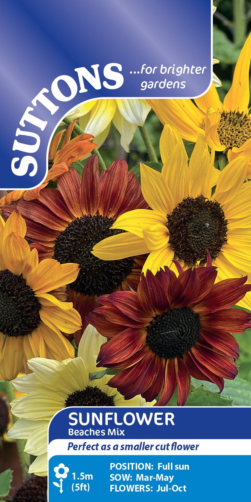 SUTTONS Suttons Sunflower Beaches Mix Seed - Spring/Summer Flowers