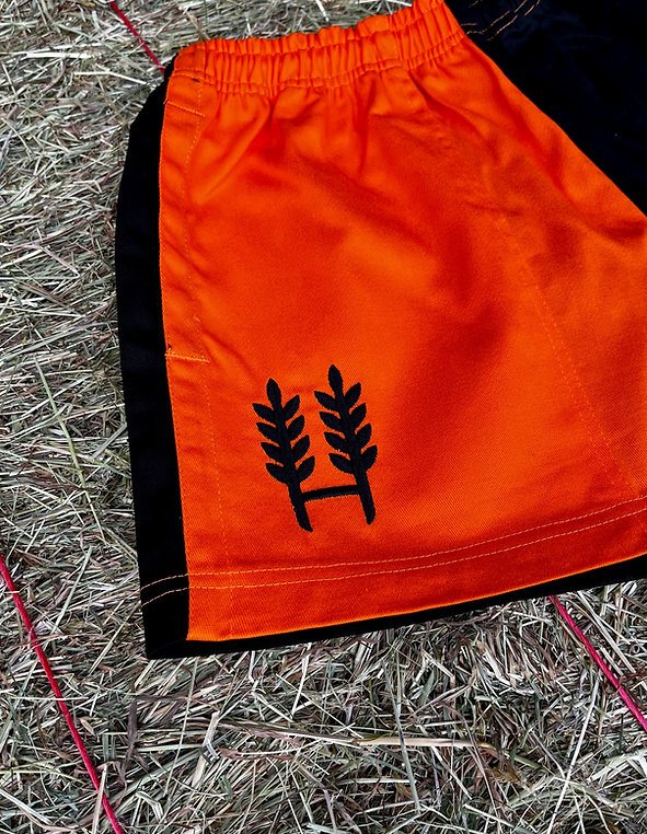Hexby Harlequin Shorts Orange/Black Size XL - Hexby