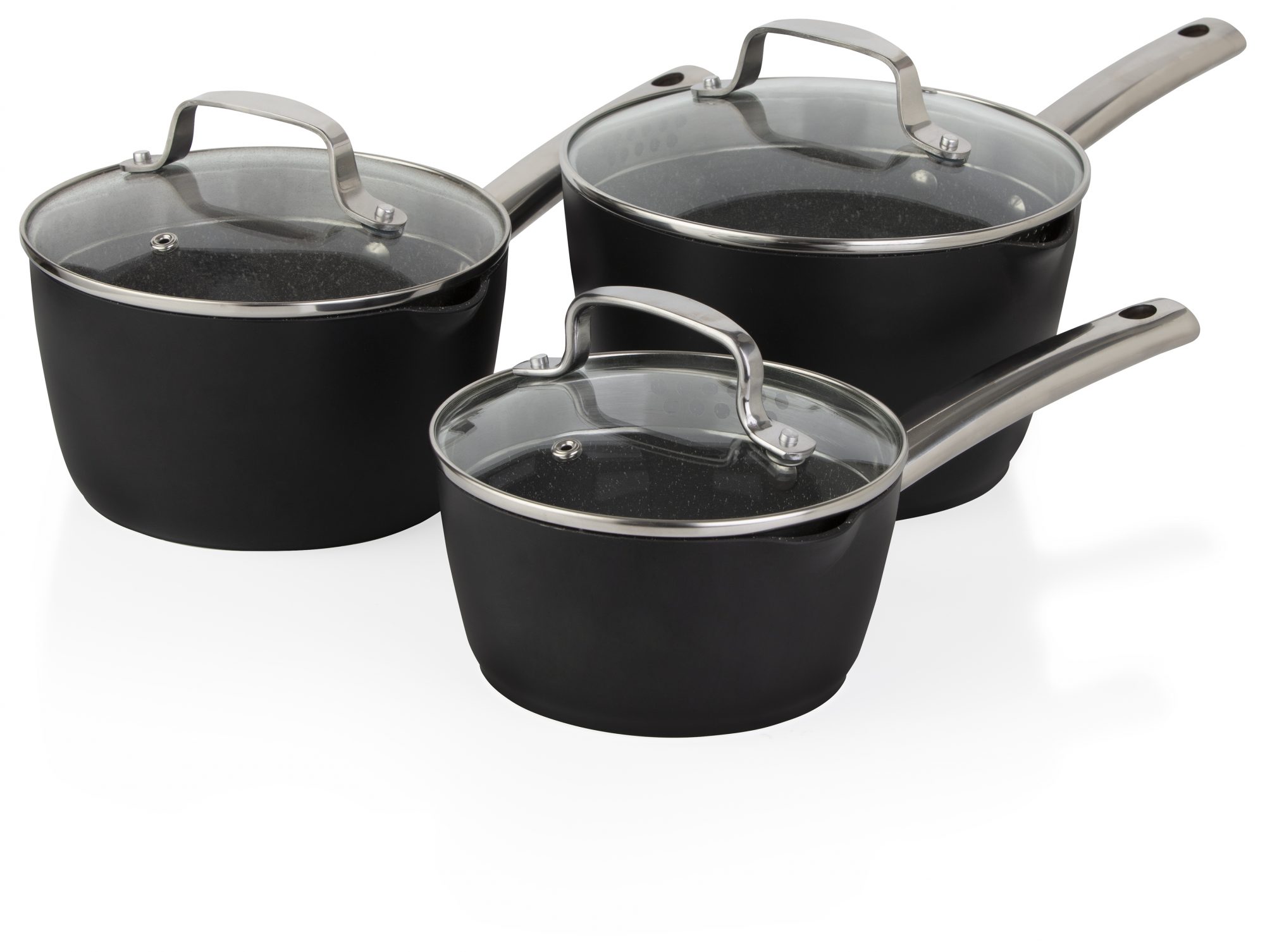RKW Non Stick Saucepan Set 3 Piece - Pots & Pans