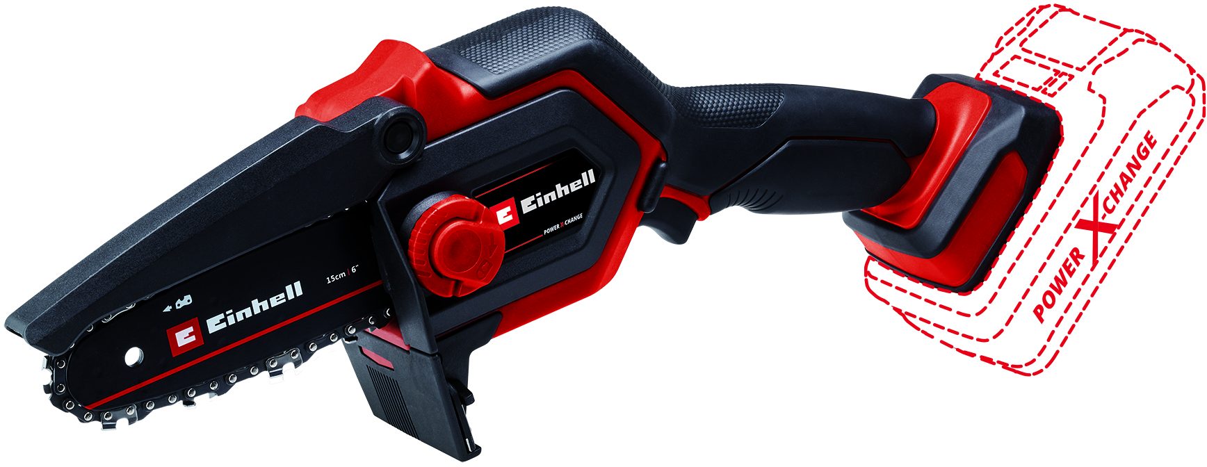 Einhell PXC 18v Pruning Chainsaw 13cm - Einhell Garden Machinery