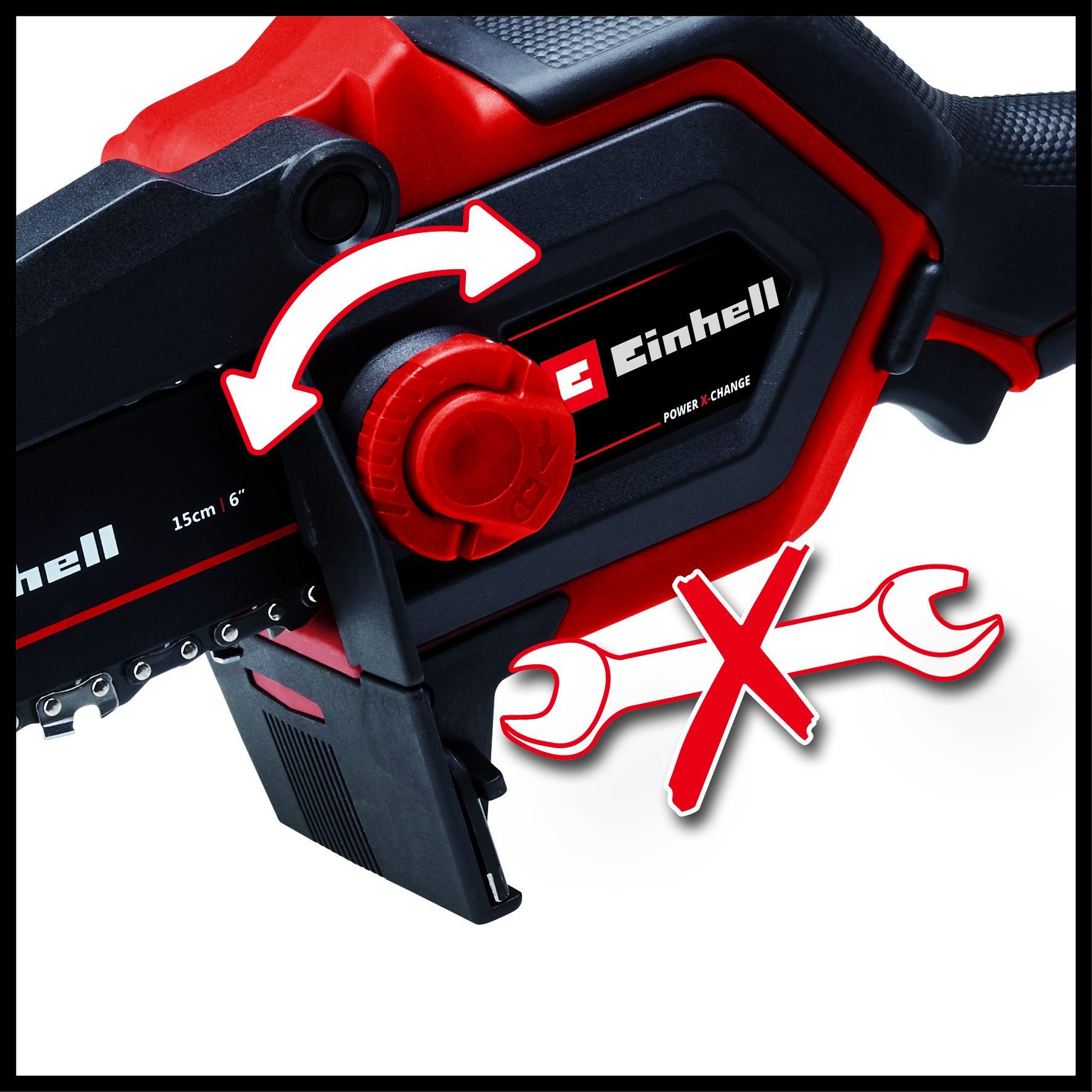 Einhell PXC 18v Pruning Chainsaw 13cm - Einhell Garden Machinery