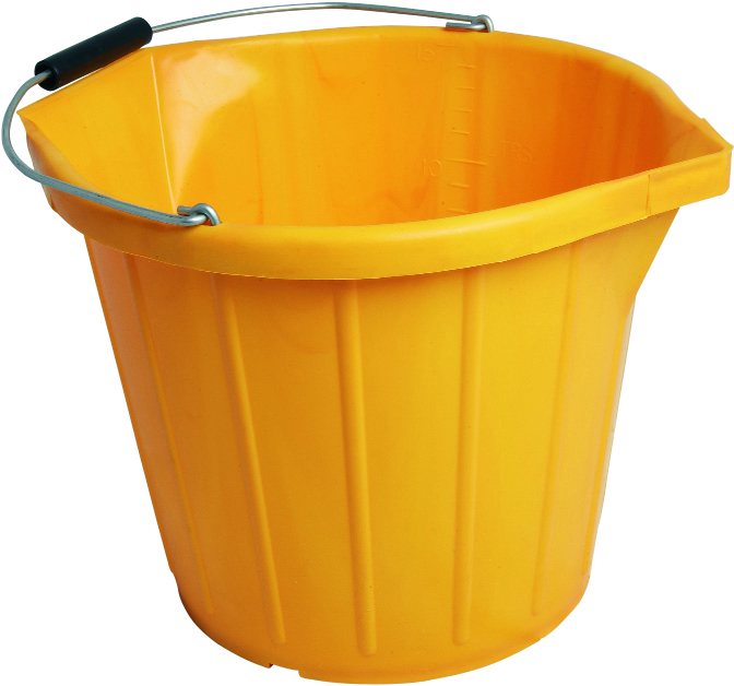 Yellow Bucket Heavy Duty 3 1/4 Gallon - Brooms, Brushes & Buckets