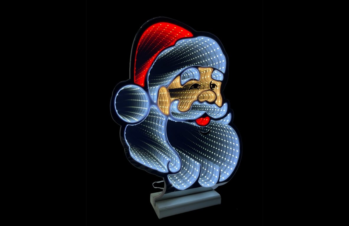 Infinity Light Santa With Base 40cm - Decorations