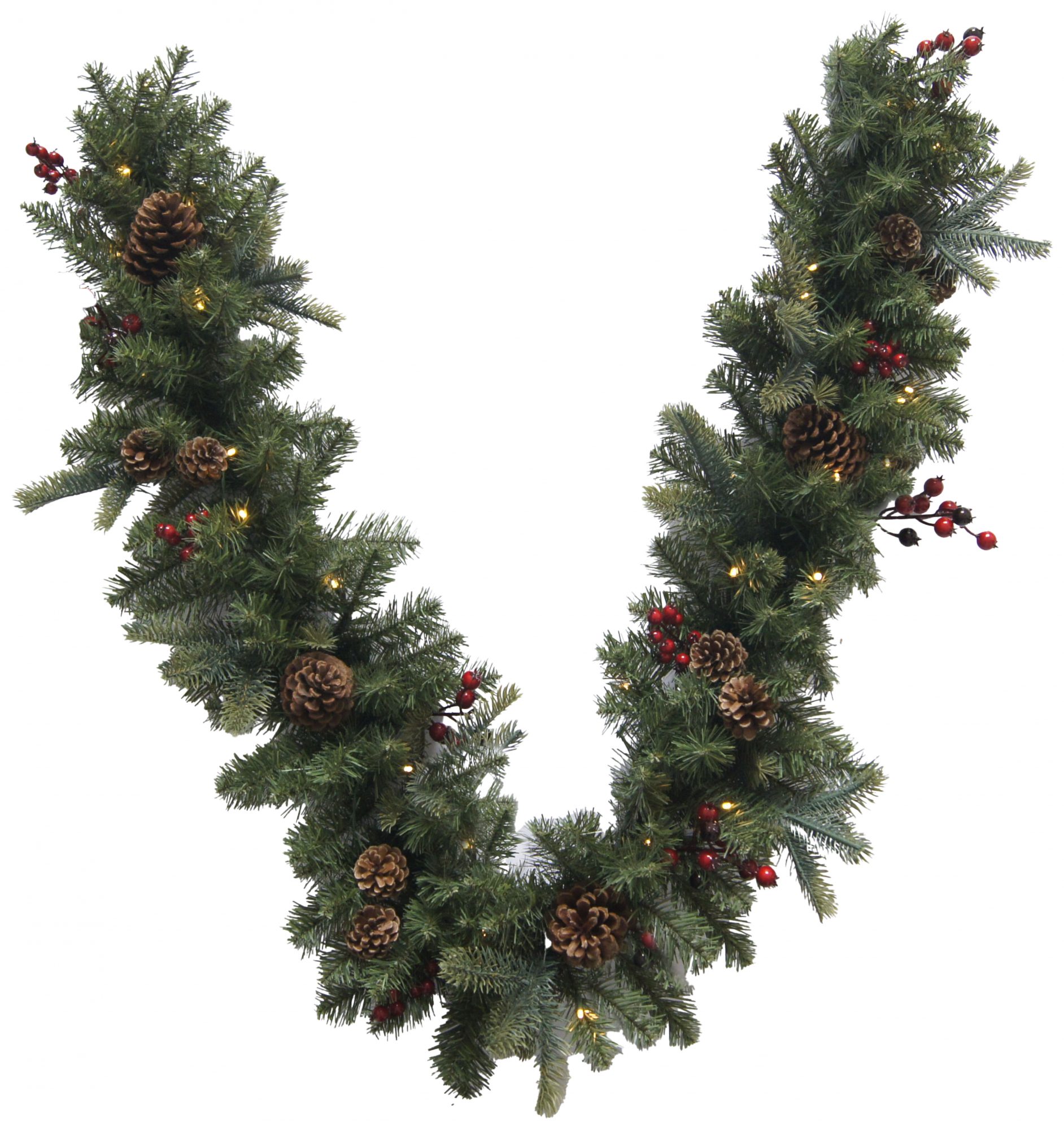 Forest Light Up Garland With Timer 180cm - Christmas