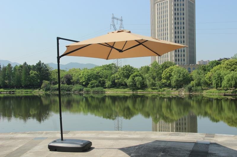 Cantilever Parasol 2.7m With Base - Gazebos, Parasols & Arches