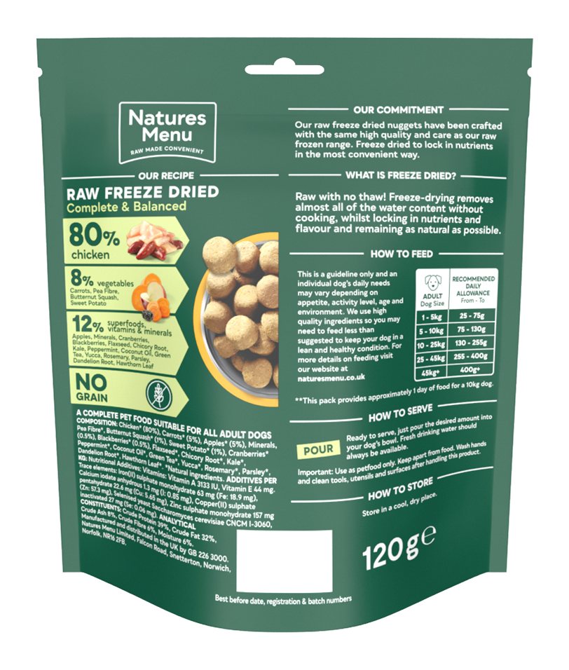 NATURES Natures Menu Raw Freeze Dried Chicken - Dry Food