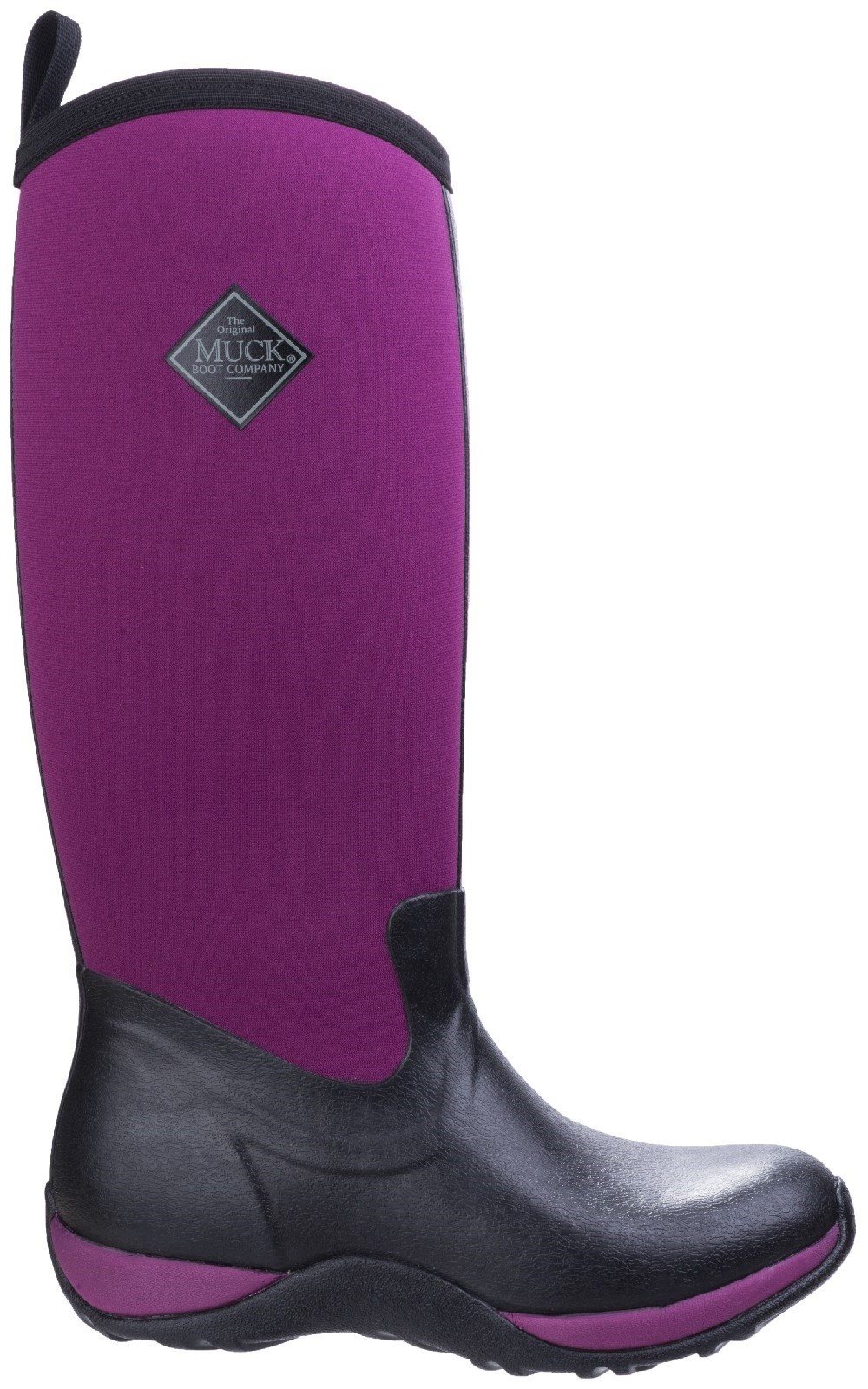 Muck Boots Arctic Adventure Pull On Wellington Black/Maroon - Muck Boots