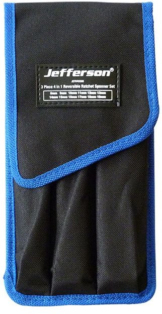 Jefferson Tools Jefferson Reversible Ratchet Spanner Set 3 Piece ...
