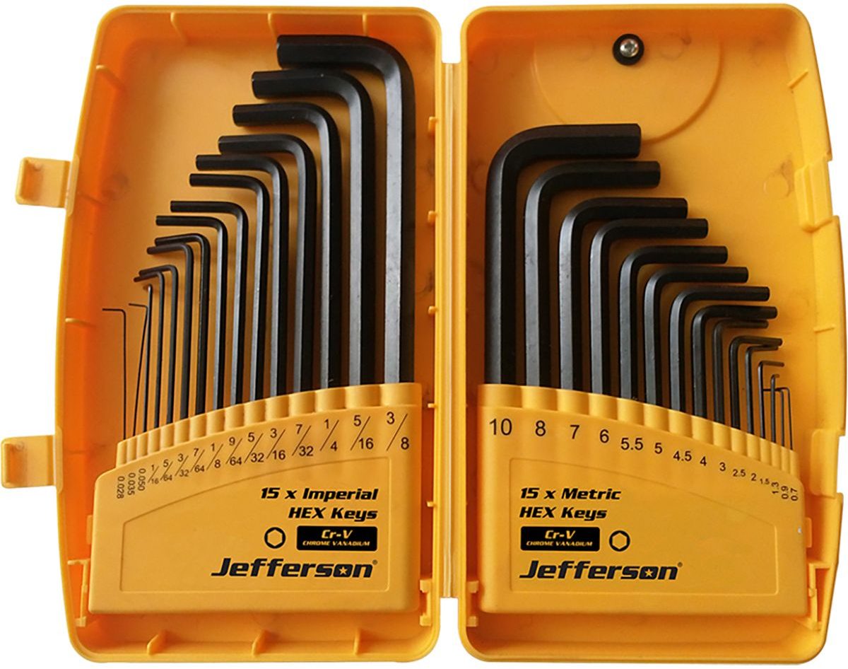 Jefferson Tools Jefferson Hex Key Set 30 Piece - Screwdrivers & Pliers