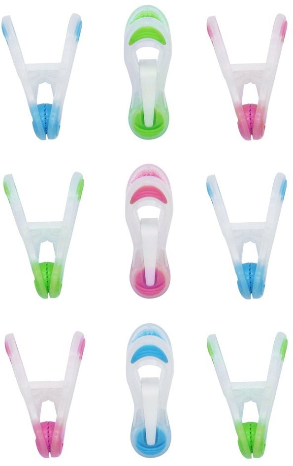 JVL Prism Soft Touch Mini Assorted Pegs 12 Pack - Laundry Accessories