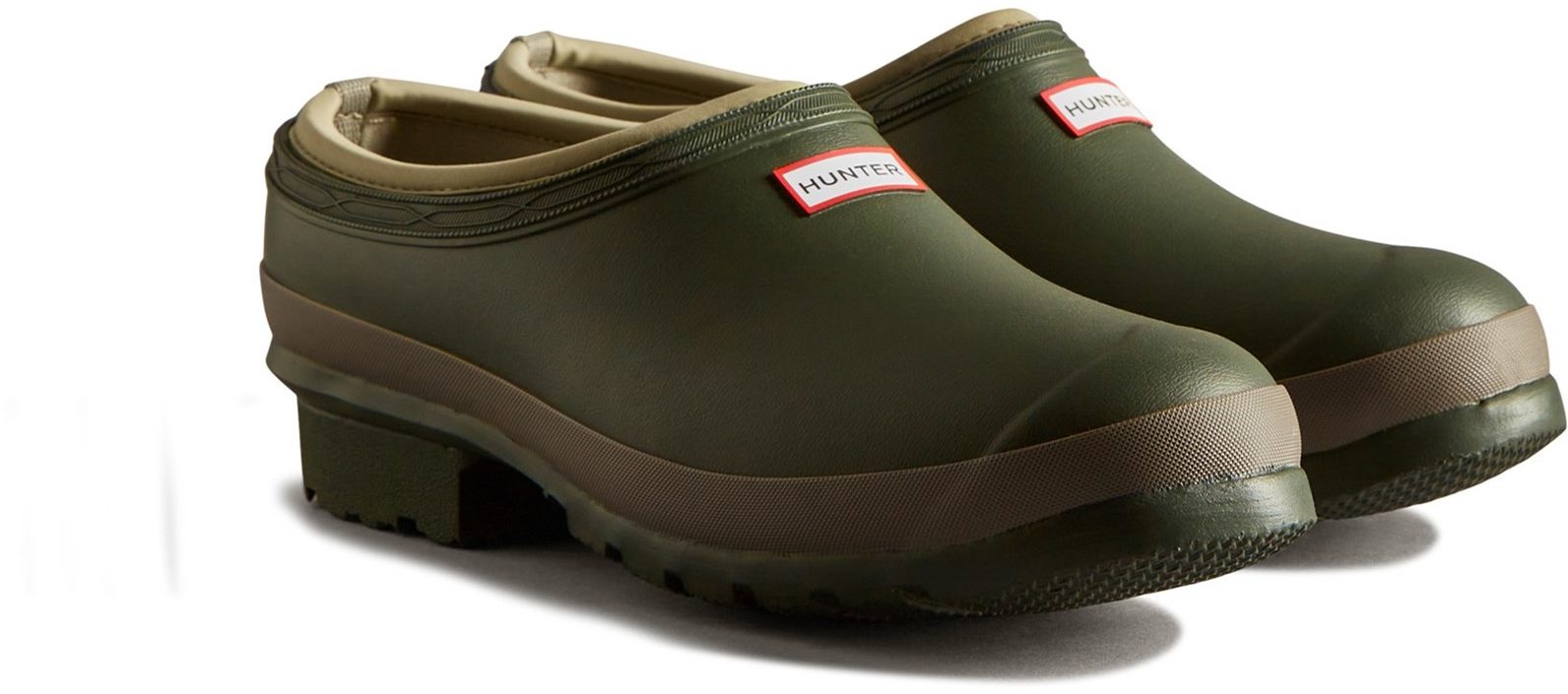 Hunter Gardener Clogs Dark Olive/Clay - Hunter