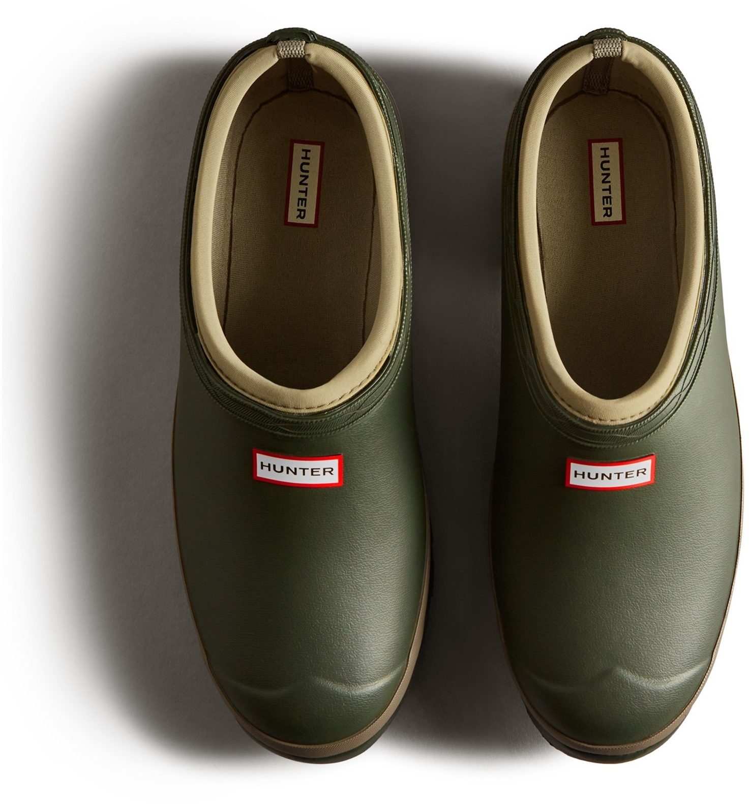Hunter Gardener Clogs Dark Olive/Clay - Hunter