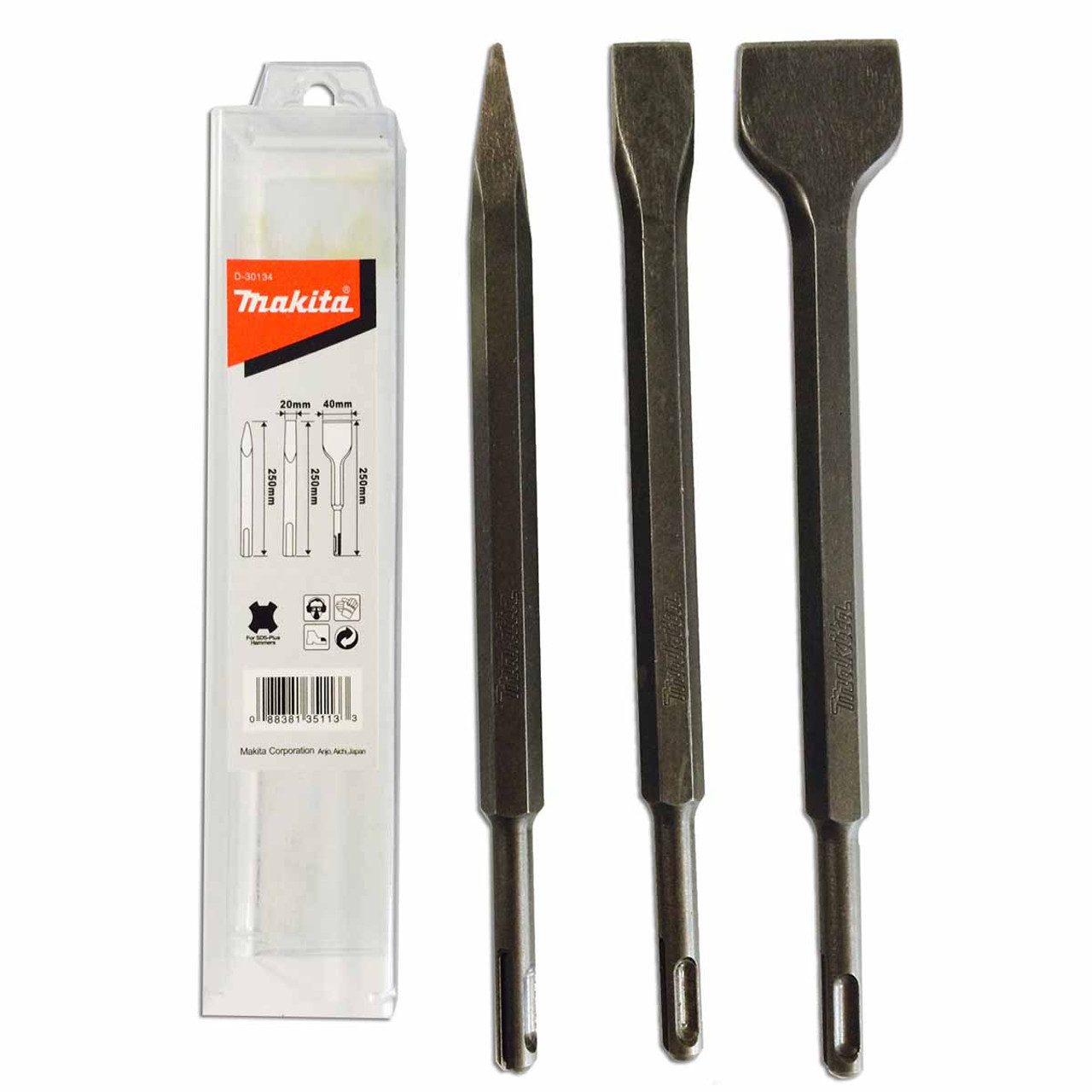 Makita Sds Plus Chisel Set 3 Piece Makita Mole Avon