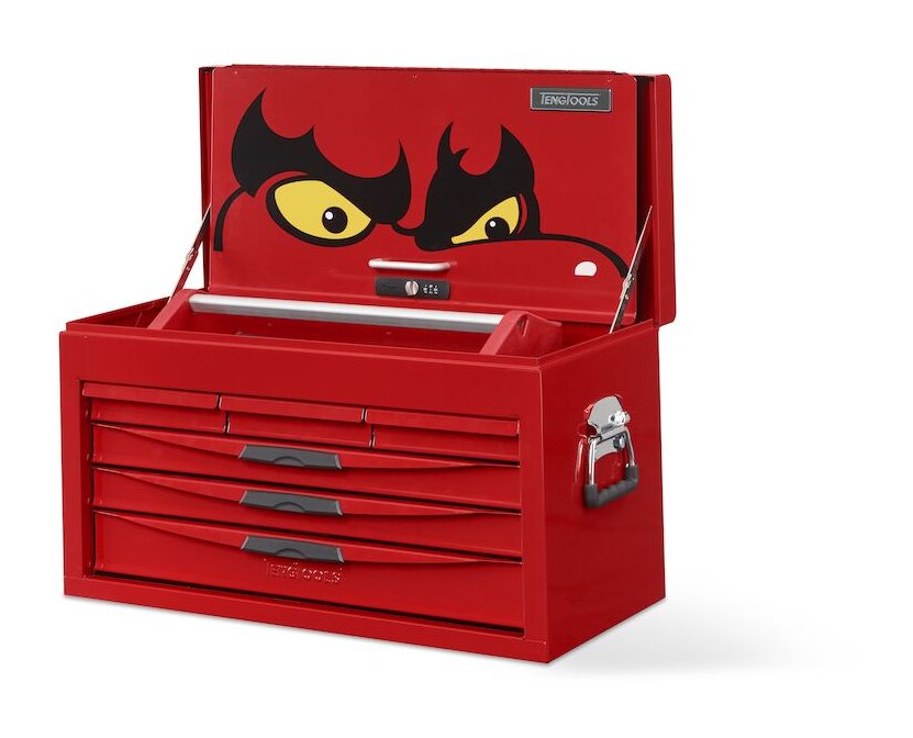 Teng Tools 6 Drawer Top Box 26" Red - Tool Boxes & Storage