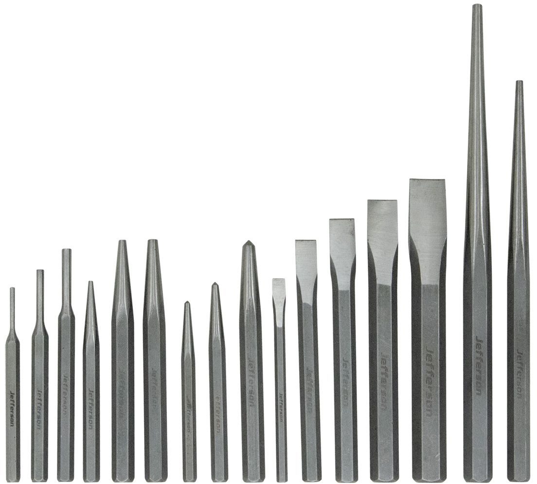 Jefferson Tools Jefferson Chisel & Punch Set 16 Piece - Screwdrivers ...
