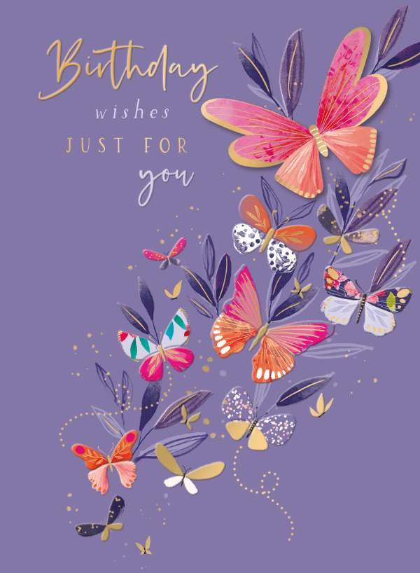 Happy Birthday Butterfly Messages Blue Butterfly Watercolour Birthday