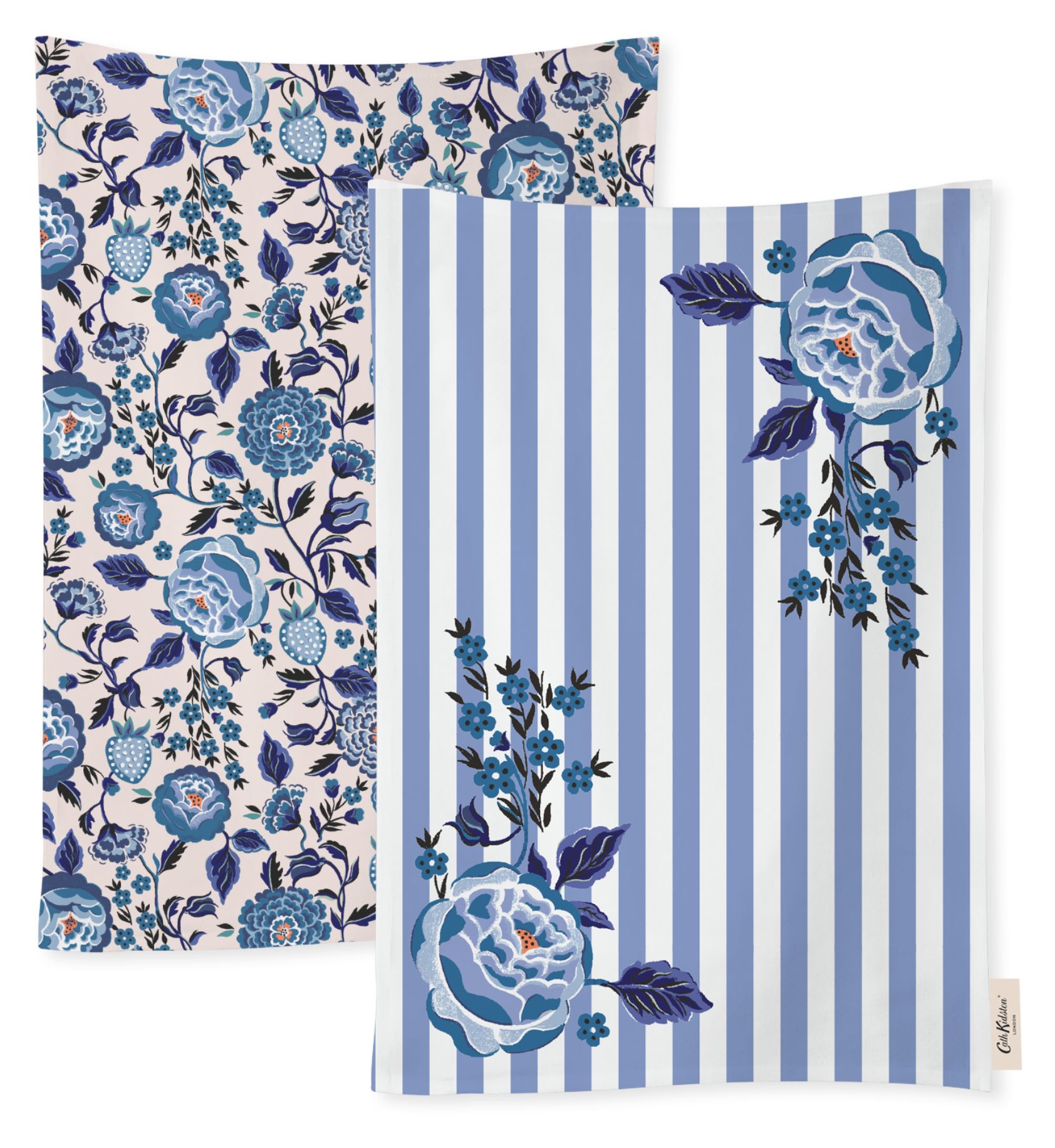 Cath Kidston Strawberry Garden Tea Towel 2 Pack - Kitchen Linen - Mole Avon