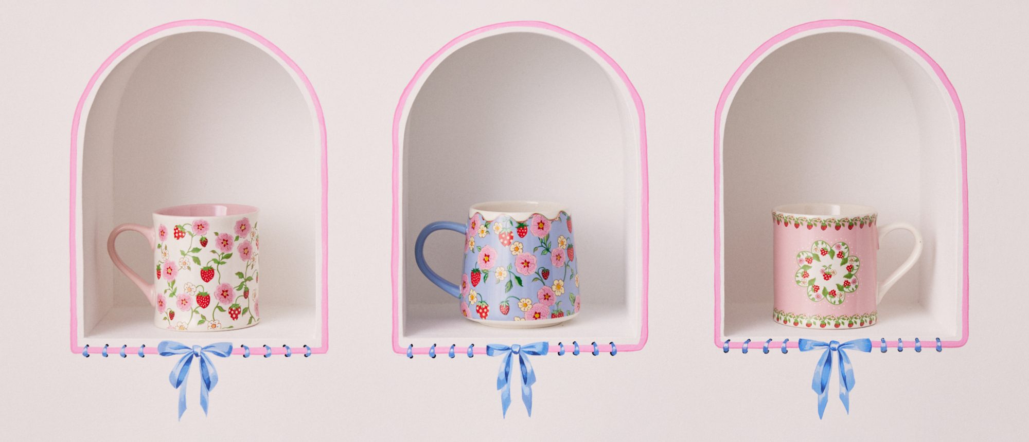 Cath Kidston Strawberry Cream Mollie Mug - Mugs