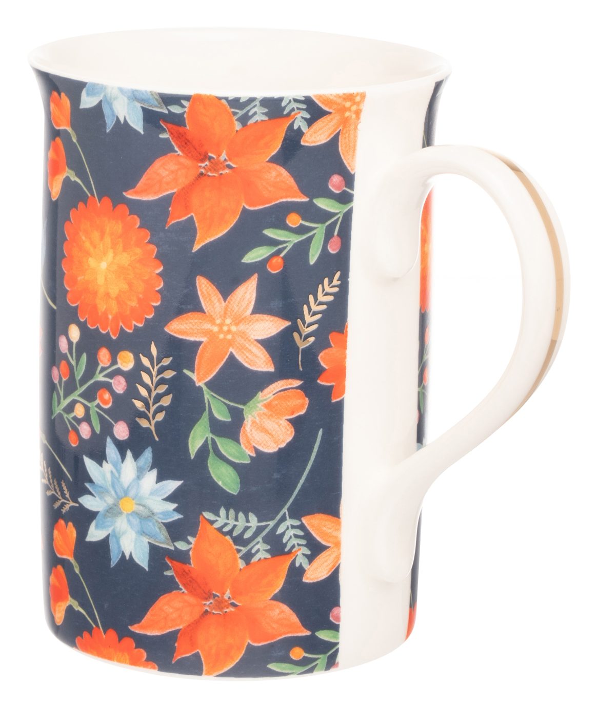 Siip Fluted Floral Mug - Mugs