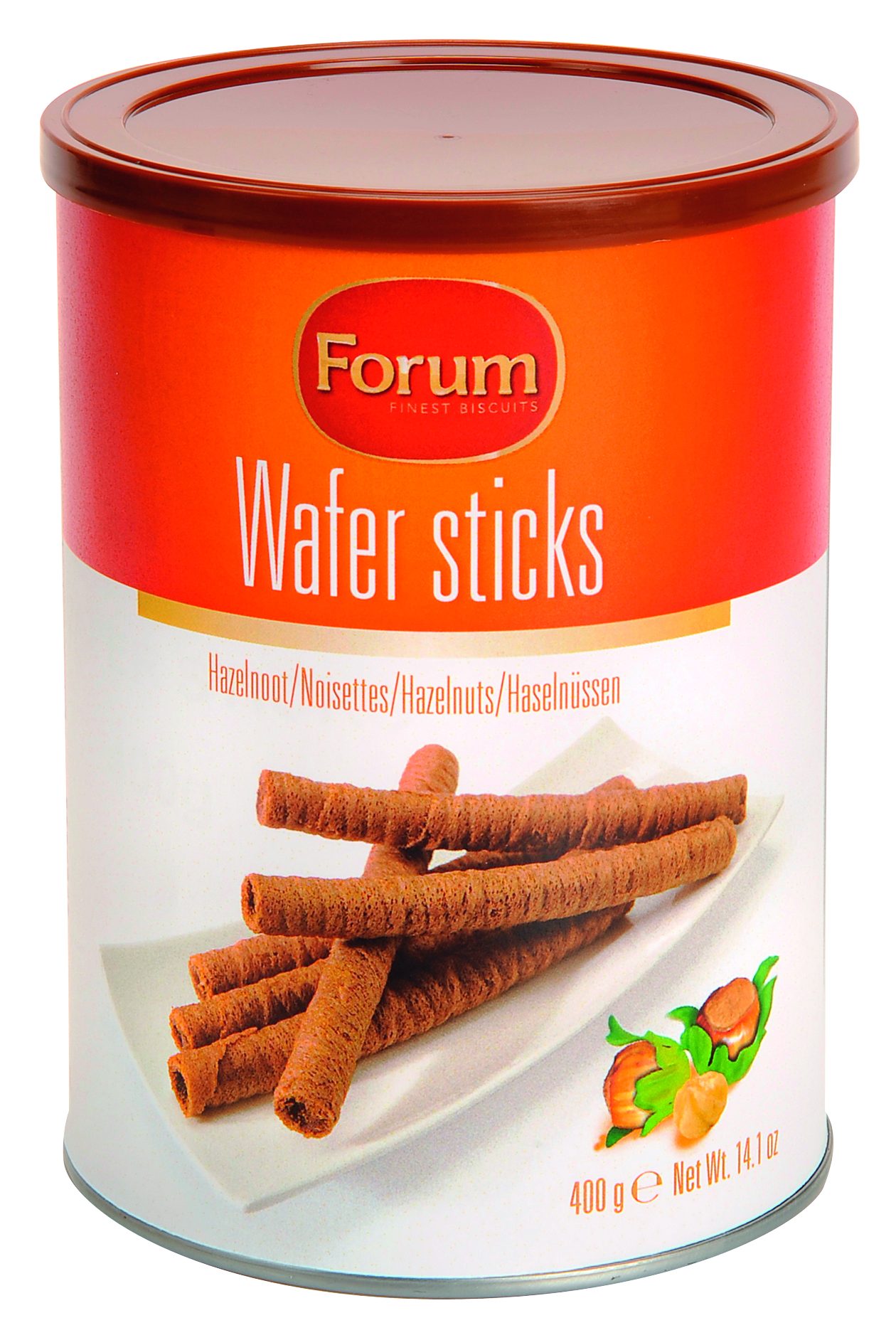 Forum Hazelnut Wafer Sticks 400g - Biscuits & Cakes - Mole Avon